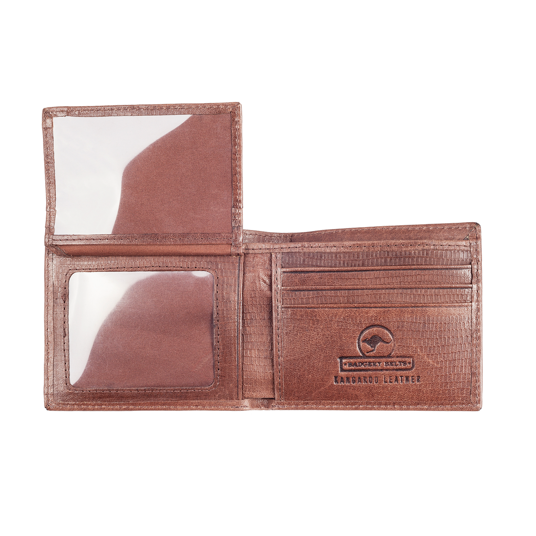 Genuine Kangaroo Leather RFID Wallet Snake Print Single Fold – Badgery ...